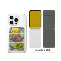 China Heat Transfer Magsafe Phone Stand PU Leather Blank Sublimation Phone Card Holder for sale