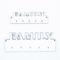 China Modern Single Sided Sublimation Wood Blanks LOVE HOME FAMILY Wooden Key Hooks For Wall And Door for sale
