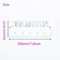 China Modern Single Sided Sublimation Wood Blanks LOVE HOME FAMILY Wooden Key Hooks For Wall And Door for sale