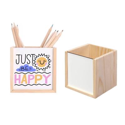 China Diy Sublimation Pencil Wood Box Gift For Students Photo Pencil Box for heat transfer for sale