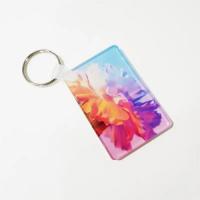 China Custom Blank Sublimation Acrylic Keychain Heat Press Acrylic Keychain for sale