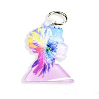 China Custom Blank Sublimation Acrylic Keychain Heat Press Acrylic Keychain for sale