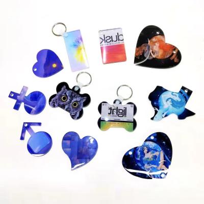 China Custom Blank Sublimation Acrylic Keychain Heat Press Acrylic Keychain for sale