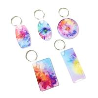 China Custom Blank Sublimation Acrylic Keychain Heat Press Acrylic Keychain for sale
