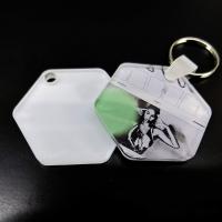 China Custom Blank Sublimation Acrylic Keychain Heat Press Acrylic Keychain for sale