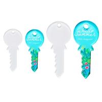 China Key Shape Acrylic Sublimation Keychain Blanks Custom Acrylic Keyring for sale