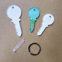China Key Shape Acrylic Sublimation Keychain Blanks Custom Acrylic Keyring for sale