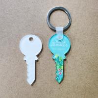 China Key Shape Acrylic Sublimation Keychain Blanks Custom Acrylic Keyring for sale