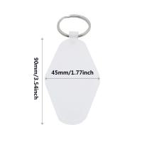China Single Sided Printing Sublimation Motel Keychain Acrylic Sublimation Keychain Blanks DIY for sale