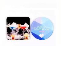 China Personalized Sublimation Acrylic Coaster Blanks With Cork Back Round And Square Shape 10cm Size for sale