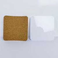 China Personalized Sublimation Acrylic Coaster Blanks With Cork Back Round And Square Shape 10cm Size for sale