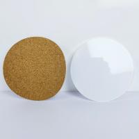 China Personalized Sublimation Acrylic Coaster Blanks With Cork Back Round And Square Shape 10cm Size for sale