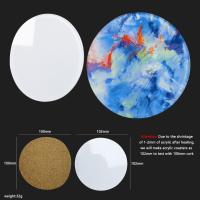 China Personalized Sublimation Acrylic Coaster Blanks With Cork Back Round And Square Shape 10cm Size for sale