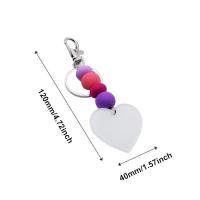 China Heart Shape Sublimation Acrylic Keychains Blanks Custom Acrylic Keyring for sale