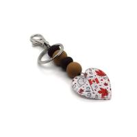 China Heart Shape Sublimation Acrylic Keychains Blanks Custom Acrylic Keyring for sale