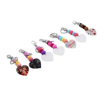 China Heart Shape Sublimation Acrylic Keychains Blanks Custom Acrylic Keyring for sale