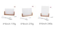 China U Shaped Acrylic Sublimation Led Photo Frame With Wooden Base Photo Printing Picture Frame Blanks for sale