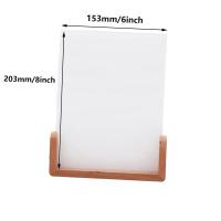 China U Shaped Acrylic Sublimation Led Photo Frame With Wooden Base Photo Printing Picture Frame Blanks for sale