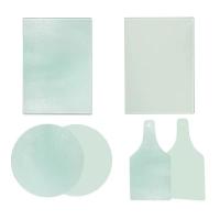 China Various Shape Sublimation Glass Chopping Board Heat Resistance Sublimation Glass Cutting Board Blanks for sale