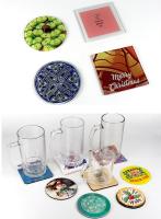 China Square Shape Tempered Glass Coaster Blanks For Sublimation Heat Transfer Printing for sale
