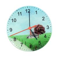China 20cm 30cm Sublimation Glass Clock Coated Clock Photo Frame Blanks for sale