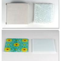 China Square Shape Tempered Glass Coaster Blanks For Sublimation Heat Transfer Printing for sale