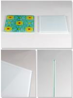China Square Shape Tempered Glass Coaster Blanks For Sublimation Heat Transfer Printing for sale