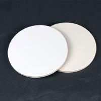 China Non Slip Sublimation Ceramic Coaster Blanks With Cork Back 10cm And 10.8cm Size for sale