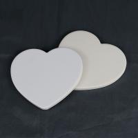 China Non Slip Sublimation Ceramic Coaster Blanks With Cork Back 10cm And 10.8cm Size for sale