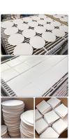China Non Slip Sublimation Ceramic Coaster Blanks With Cork Back 10cm And 10.8cm Size for sale