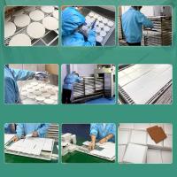 China Non Slip Sublimation Ceramic Coaster Blanks With Cork Back 10cm And 10.8cm Size for sale