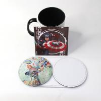 China Sublimation Coaster Blanks Round And Square Leather Coasters Custom Print Sublimation Coasters for sale