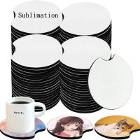 China 10cm Sublimation Neoprene Car Coaster Blanks Round Sublimation Coasters for sale