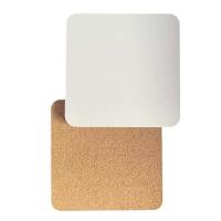 China Custom Blank MDF Sublimation Cork Coasters Wear Resistant Blank Coasters For Printing for sale