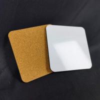 China Custom Blank MDF Sublimation Cork Coasters Wear Resistant Blank Coasters For Printing for sale