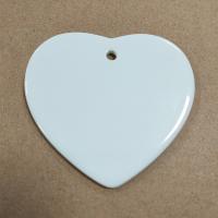 China 3 Inch Round Ceramic Sublimation Christmas Ornaments For Heat Transfer Printing for sale
