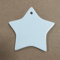 China 3 Inch Round Ceramic Sublimation Christmas Ornaments For Heat Transfer Printing for sale