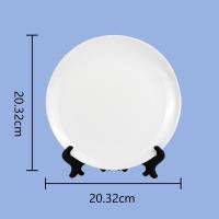 China 6'' 8'' 10'' Sublimation Ceramic Plates Blanks Custom Round Sublimation Dishes for sale