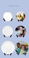 China 6'' 8'' 10'' Sublimation Ceramic Plates Blanks Custom Round Sublimation Dishes for sale