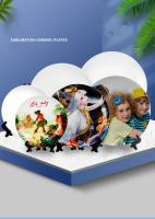 China 6'' 8'' 10'' Sublimation Ceramic Plates Blanks Custom Round Sublimation Dishes for sale