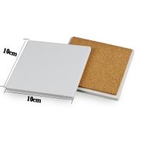 China Square White Coated Ceramic Coasters For Sublimation Custom Printed Ceramic Coasters for sale
