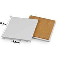China Square White Coated Ceramic Coasters For Sublimation Custom Printed Ceramic Coasters for sale
