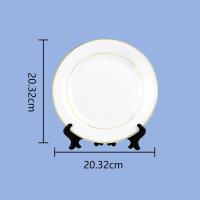 China Coated White Sublimation Ceramic Plates With Gold Trim Blanks for sale