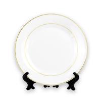 China Coated White Sublimation Ceramic Plates With Gold Trim Blanks for sale