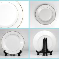 China Coated White Sublimation Ceramic Plates With Gold Trim Blanks for sale
