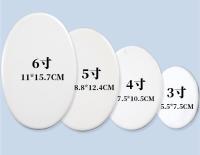 China Blank Coated Oval Sublimation Ceramic Photo Tiles Memorial Portraits For Seniors Tombstone Ceramic Photo Tiles for sale
