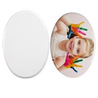 China Blank Coated Oval Sublimation Ceramic Photo Tiles Memorial Portraits For Seniors Tombstone Ceramic Photo Tiles for sale