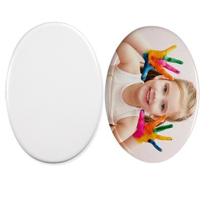 China Blank Coated Oval Sublimation Ceramic Photo Tiles Memorial Portraits For Seniors Tombstone Ceramic Photo Tiles for sale