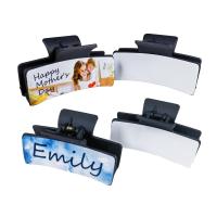 China Creative DIY Custom Sublimation PET Hair Claw Clips For Mother'S Day Gift for sale