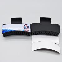 China Creative DIY Custom Sublimation PET Hair Claw Clips For Mother'S Day Gift for sale